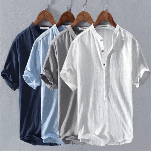 Hidde™ | Casual Korte Mouw Shirt met Knoopsluiting – Modehuis Kroon